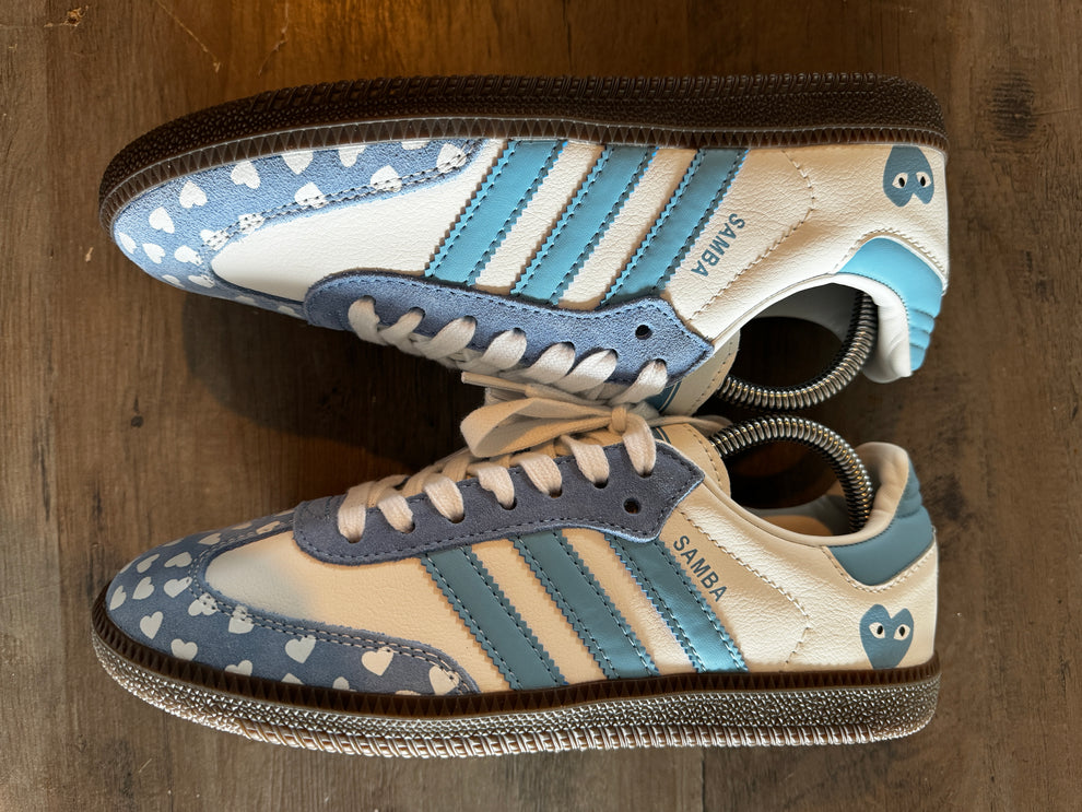 Custom Adidas Samba x CDG Sky Blue – JWCKICKS