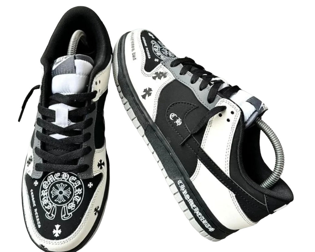 Nike Dunk Low Chrome Hearts Custom BW – JWCKICKS