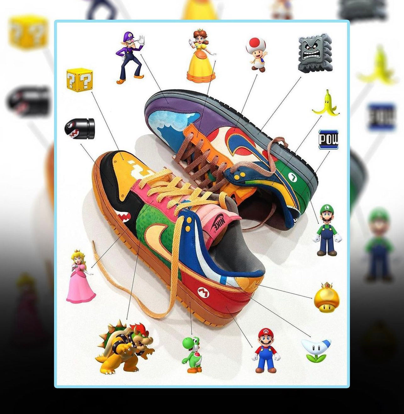 Nike Dunk Low Mario Kart Custom – JWCKICKS