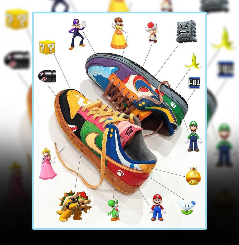 Nike Dunk Low Mario Kart Custom – JWCKICKS